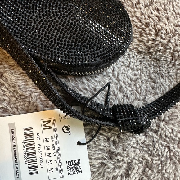 Zara | Bags | Nwt Zara Woman Heart Shaped Rhinestones Shoulder Bag ...